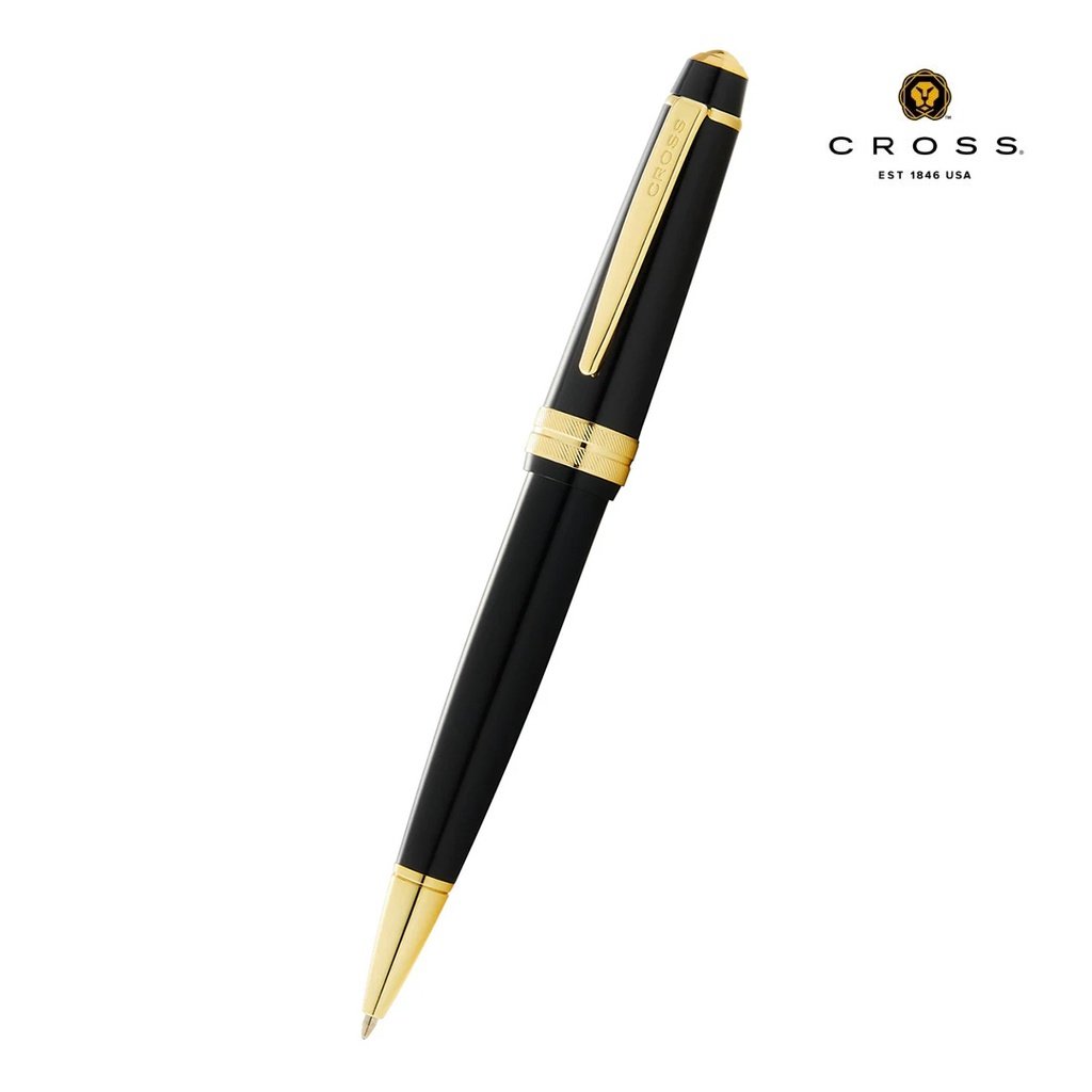 Cross Bailey Light™ Polished Black Resin and Gold Tone Ballpoint Pen ...